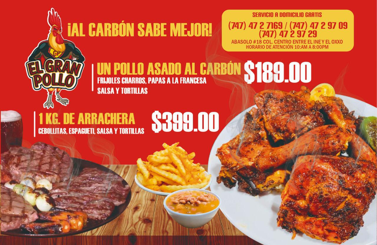 EL GRAN POLLO VEN A COMER AL MEJOR POLLO AL CARBÓN, ADOBADO DELICIOSO ...